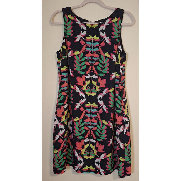 crown & ivy | Dresses | Crown Ivy Sz Navy Blue Neon Dragonfly Sheath ...